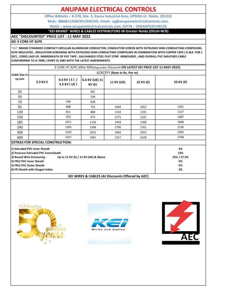 KEI Wires and cables price list, download KEI price list of wires and ...